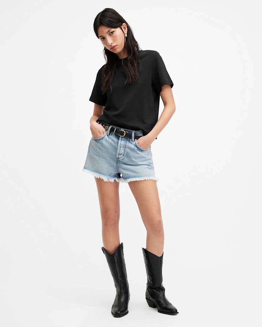 Lisa Crew Neck Short Sleeve T-Shirt Black | ALLSAINTS
